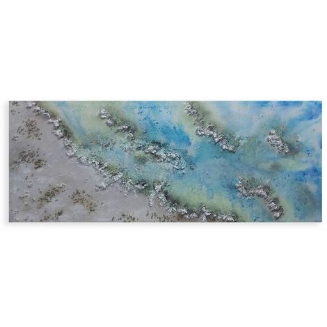 Cuadro artesanal rectangular Mar 150x60