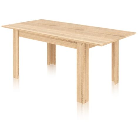 Mesa de comedor extensible Danna 140 Roble Canadian 90cm (ancho) x 78cm ...