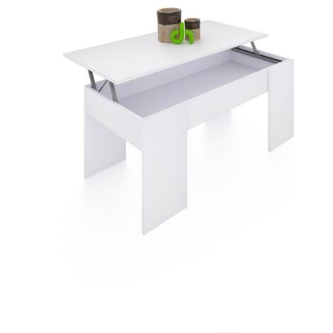 Mesa de centro elevable Vita Blanco Artik (Blanco Mate) 50cm (ancho) x 45cm (alto)