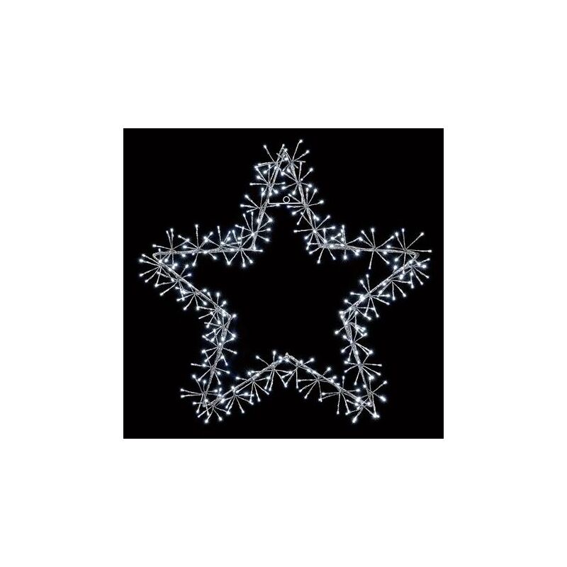 Premier Silver Star Cluster with 240 White LEDs Christmas Light - 60cm