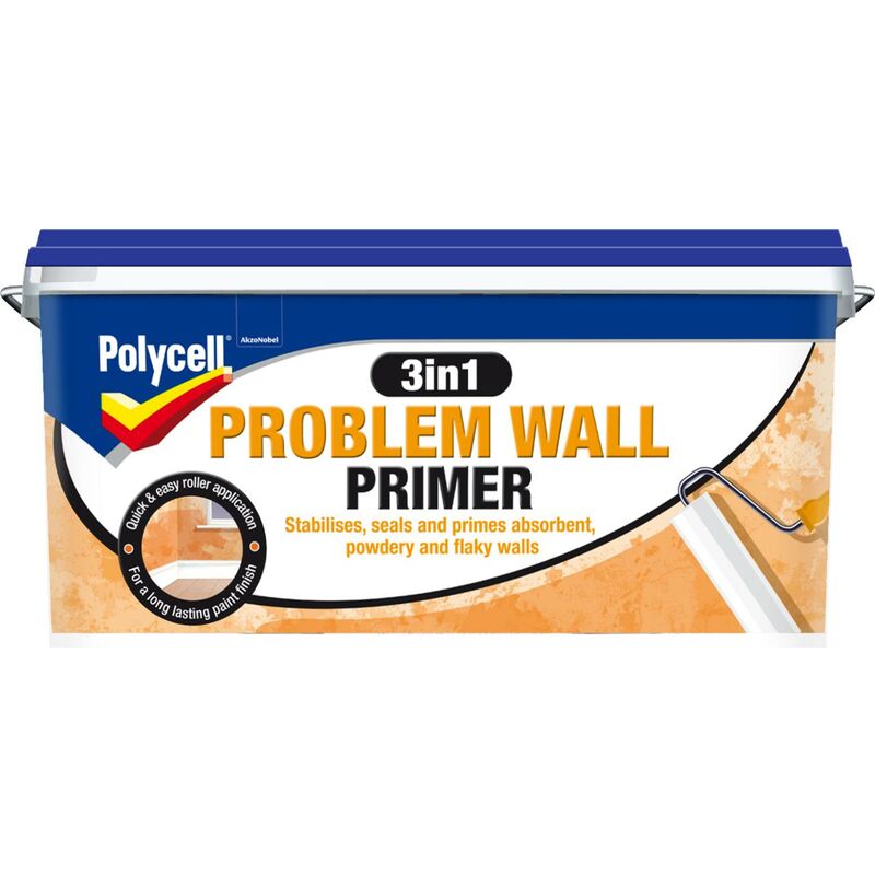 Polycell 3 in 1 Problem Wall Primer - 2.5 Litres