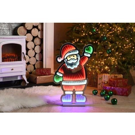 Festive Santa Infinity Christmas Decoration Light - 56cm