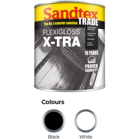 Sandtex Trade Flexigloss X-tra Flexible Gloss - Brilliant White - 2.5L