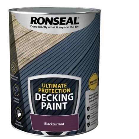 Ronseal Ultimate Protection Decking Paint - 5L - Blackcurrent