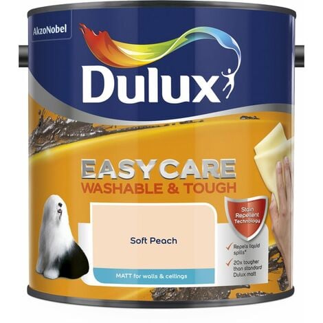 Dulux Easycare Washable & Tough Matt Emulsion Paint - 2.5L - Soft Peach