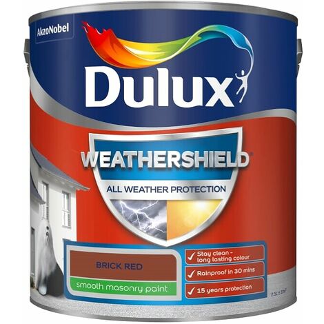 Dulux All Weather Protection Smooth Masonry - 2.5L - Brick Red