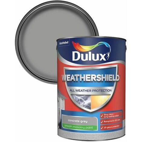 Dulux All Weather Protection Smooth Masonry - 5L - Concrete Grey