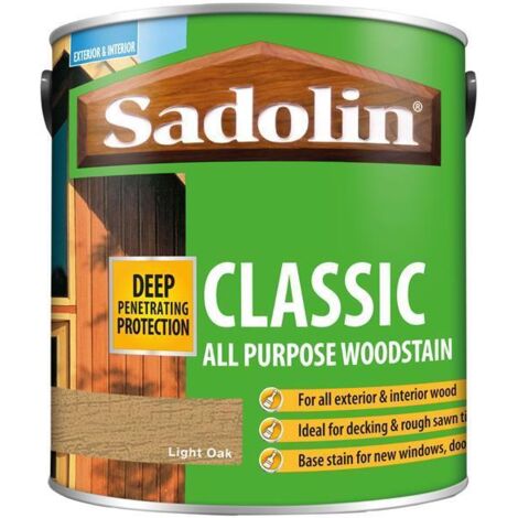 Sadolin Classic All Purpose Woodstain - Light Oak - 2.5L