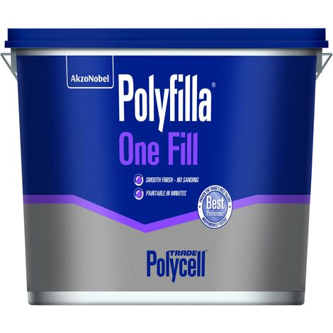 Polycell Trade Polyfilla One Fill Filler - Ready Mixed Tub - 4L