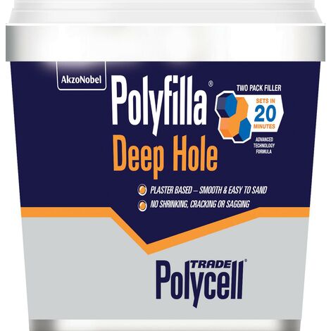 Polycell Trade Polyfilla Deep Hole Filler - Ready Mixed Tub - 1 Kg