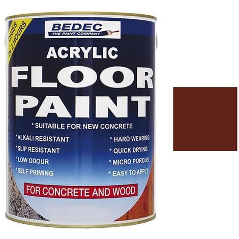 Bedec Acrylic Floor Paint - Tile Red - 1 Litre
