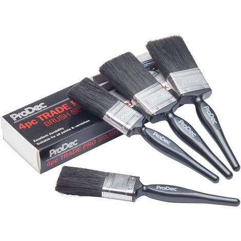 ProDec Trade Pro Mixed Bristle 4 Brush Set - 2 x 1.5" and 2 x 2"
