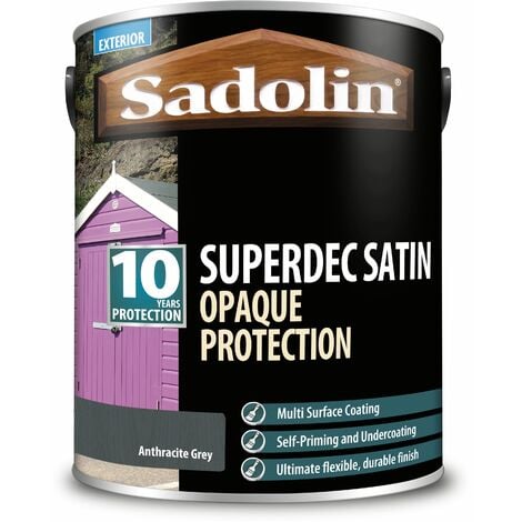 Sadolin Superdec Satin Opaque Wood Protection - Anthracite Grey - 5L