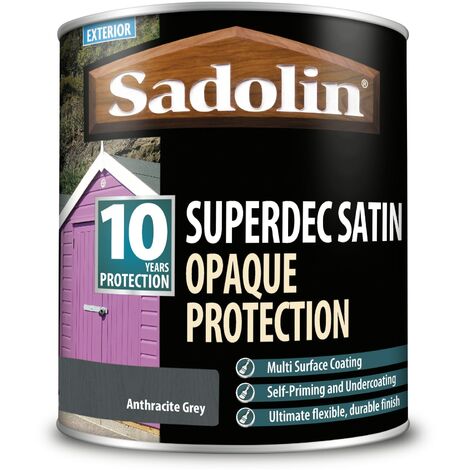 Sadolin Superdec Satin Opaque Wood Protection - Anthracite Grey - 1L