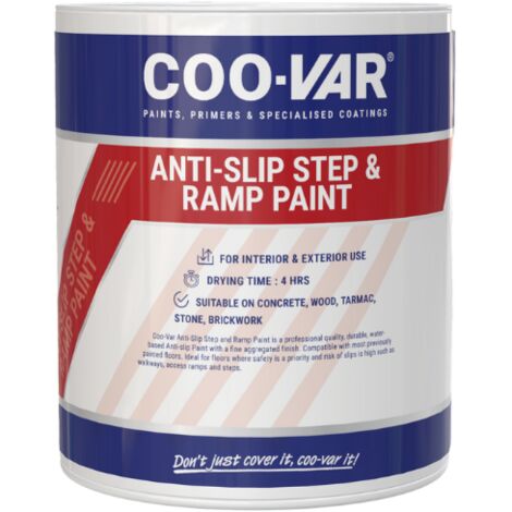 CooVar Anti Slip Step and Ramp Paint - Clear - 1 Litre