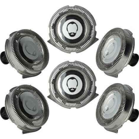 vhbw 6x testina di ricambio compatibile con Philips RQ3, RQ310, RQ330 ...