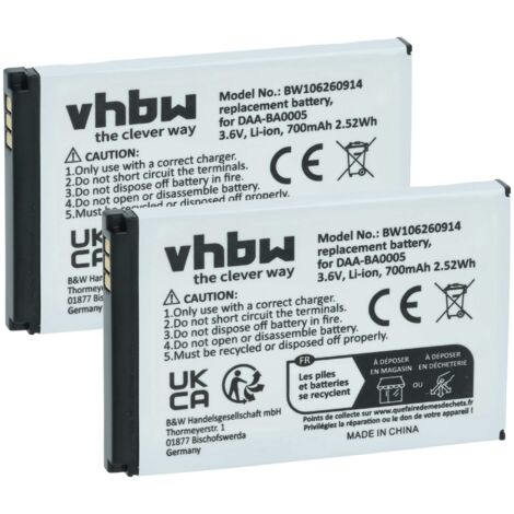 vhbw 2x batteria compatibile con Creative Zen Micro, Zen Micro 5GB, Zen ...