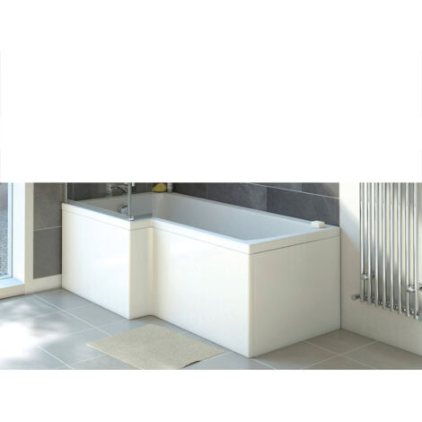 Signature End Bath Panel For L&P Shaped Baths 700mm - White
