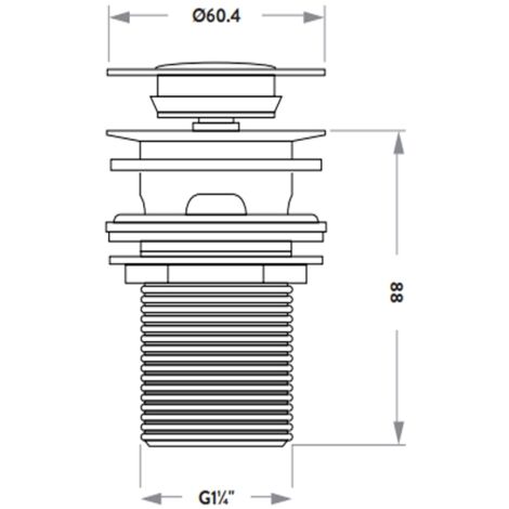 Orbit Round Centre Dome Sprung Basin Waste Chrome - Slotted