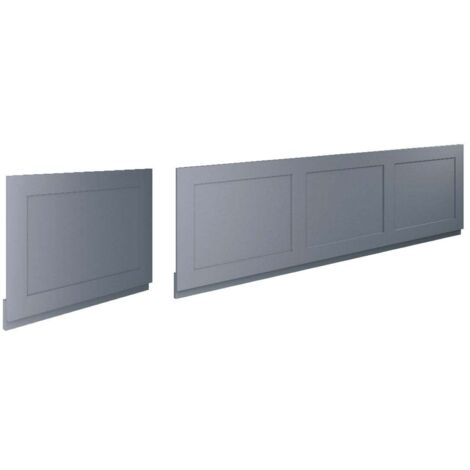 Orbit End Bath Panel 700mm H x 480mm/560mm W - Stone Grey