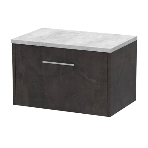 Hudson Reed Juno Wall Hung 1-Drawer Vanity Unit with Bellato Grey ...