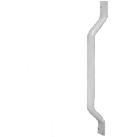AKW 1000 Series Flat Ended Steel Grab Rail 560mm Length - White