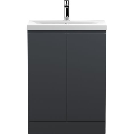 Hudson Reed Urban Floor Standing 2-Door Vanity Unit with Basin-1 600mm ...