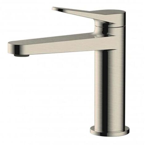 RAK Petit Round Brushed Nickel Basin Mixer Tap - RAKPER3001N