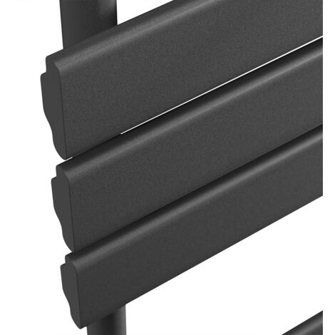 Orbit Life Flat Panel Heated Towel Rail 650mm H x 400mm W - Black