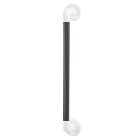 AKW 1400 Series Straight Plastic Fluted Grab Rail 450mm Length - Mid Grey