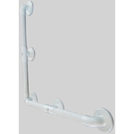 AKW 1900 Series 90 Degree Angled Grab Rail 610mm Length White