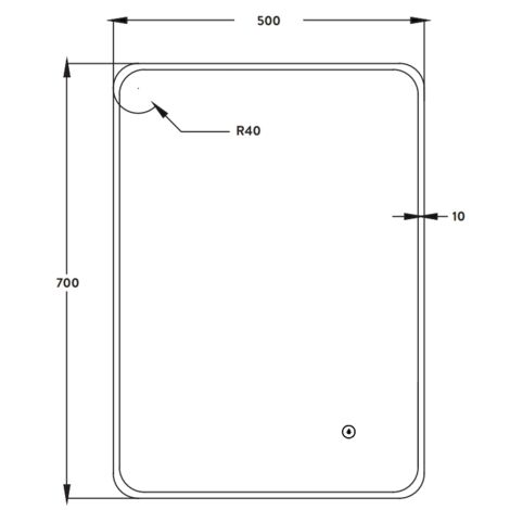 Orbit Vivid LED Bathroom Mirror 700mm H x 500mm W
