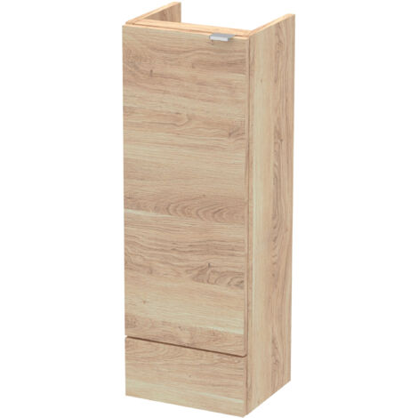 Hudson Reed Fusion Compact Base Unit 300mm Wide - Bleached Oak