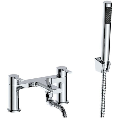 Signature Onyx Bath Shower Mixer Tap with Shower Kit - Chrome
