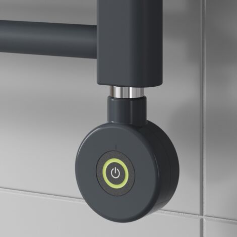 Reina Diva Anthracite Electric Towel Rail 1200mm High x 400mm Wide ...