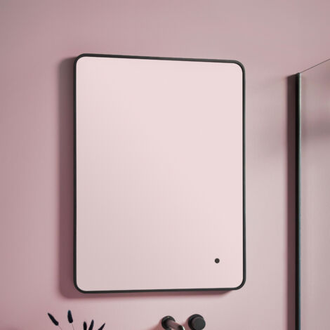 Orbit Alfie Soft Edge LED Bathroom Mirror 800mm H x 600mm W - Black