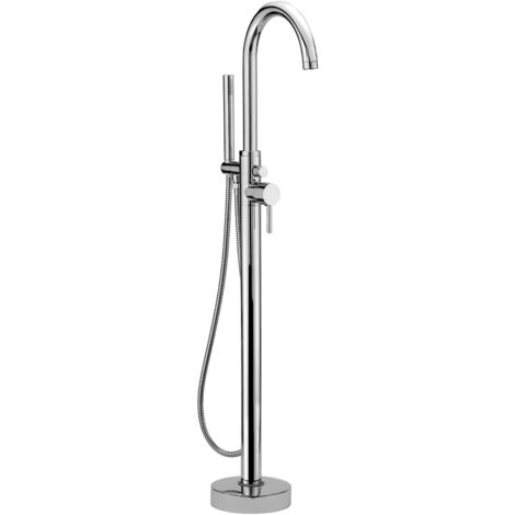 Sagittarius Ergo Mono Bath Shower Mixer Tap Freestanding - Chrome