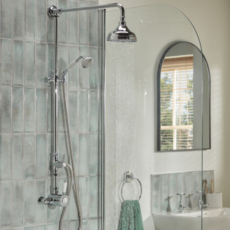 Bristan 1901 Sequential Exposed Mixer Shower with Shower Kit and Fixed Head