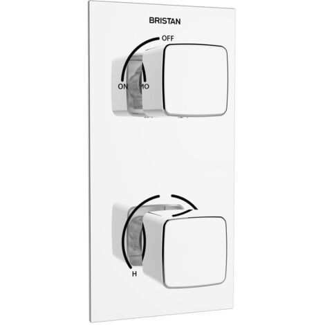 Bristan Cobalt Thermostatic Recessed Dual Control Shower Valve Only ...