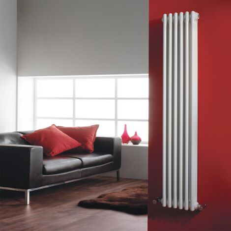 Hudson Reed Colosseum 3-Column Vertical Radiator 1800mm H x 287mm W - White