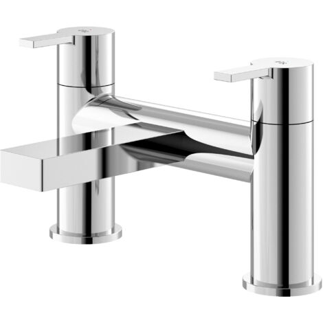 Hudson Reed Willow Bath Filler Tap Pillar Mounted - Chrome
