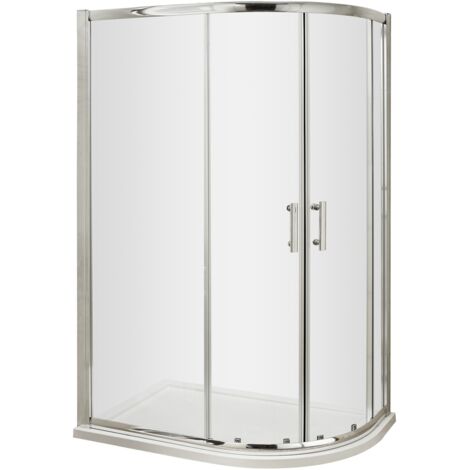 Nuie Pacific Offset Quadrant Shower Enclosure 1000mm x 800mm with Tray RH - 6mm Glass