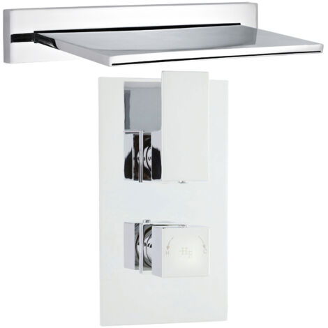 Hudson Reed Waterfall Bath Filler Spout with Concealed Shower Valve ...