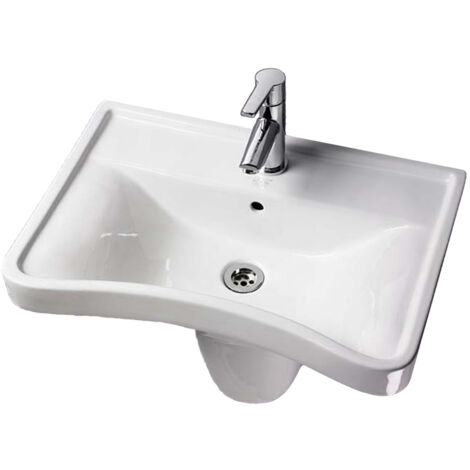 AKW Ergonomic Disability Concave Special Needs Basin with Semi Pedestal ...