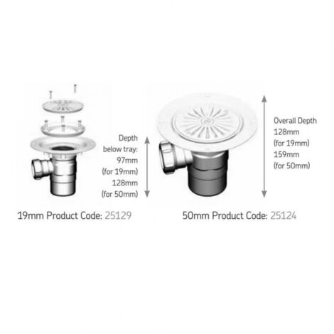 AKW Tuff Form Waste Adaptor (TFWA) including 19mm Trap