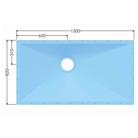 AKW Tuff Form Rectangular Level Access Wet Room Floor Former 1500mm x 820mm