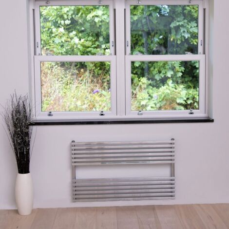 Heatwave Oxfordshire Horizontal Heated Towel Rail 600mm H x 1000mm W ...