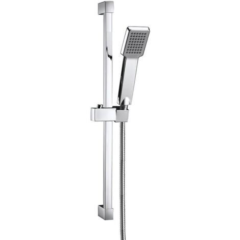Orbit Square Shower Slide Rail Kit with Paddle Handset - Chrome