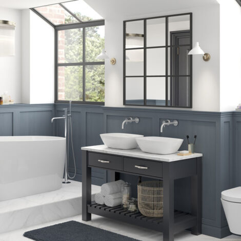 Signature Mineral Sit-On Countertop Basin 460mm Wide - 0 Tap Hole