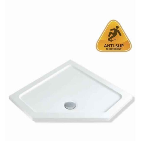 MX Elements Anti-Slip Shower Pentagonal Tray 900mm x 900mm (inc Waste)